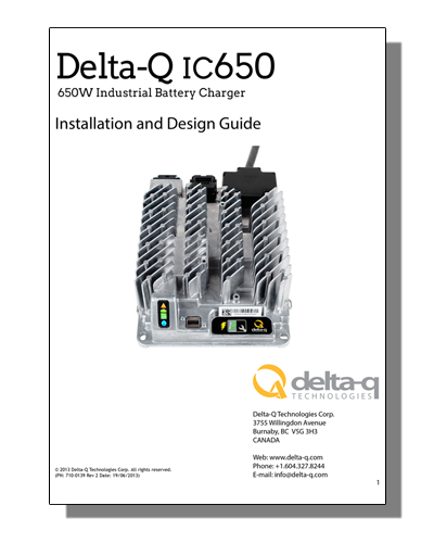 Delta-Q DQIC650-48/13.5CAN 940-0006 48V 13.5A Delta-Q IC650 Series IP66 ...