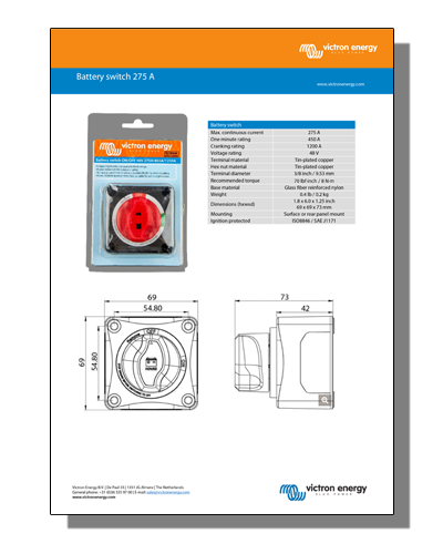 Victron Energy VBS127010010 - Victron Energy Battery Isolation Switch ...