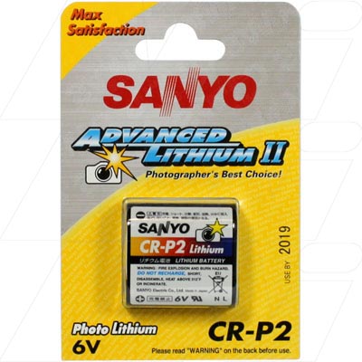 Sanyo CRP2-BP1 - Photo Lithium Battery replaces CR-P2, DL223A, EL223A ...