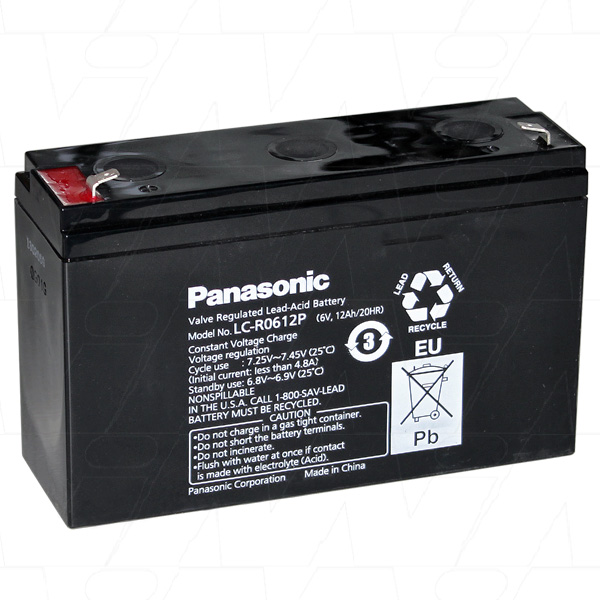 Panasonic LC-R0612P - LC-R0612P Panasonic Sealed Lead Acid Battery