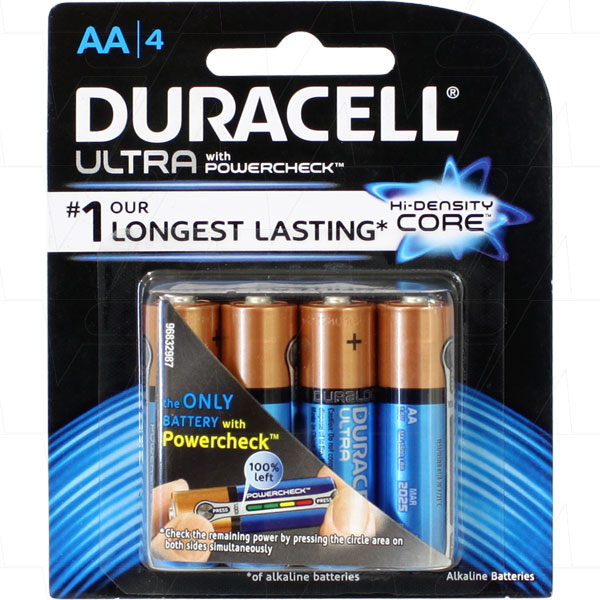 Duracell MX1500B4 - Duracell MX1500 Ultra Alkaline AA Battery. Replaces ...