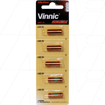 Vinnic L822-BP5 - L822 Vinnic 9V Alkaline Battery Replaces 25A, 29A ...