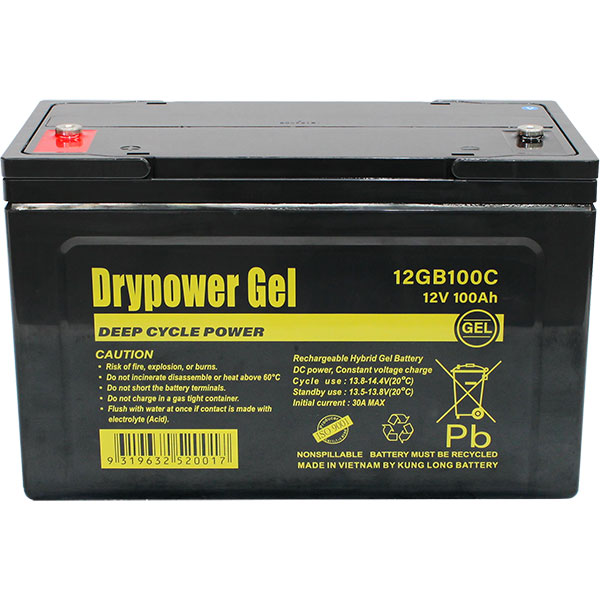 Drypower 12GB100C 12V 100Ah hybrid gel type SLA deep cycle battery