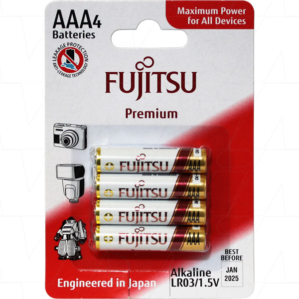 Fujitsu LR03(4B)FP - Fujitsu Premium Power LR03 AAA size alkaline ...