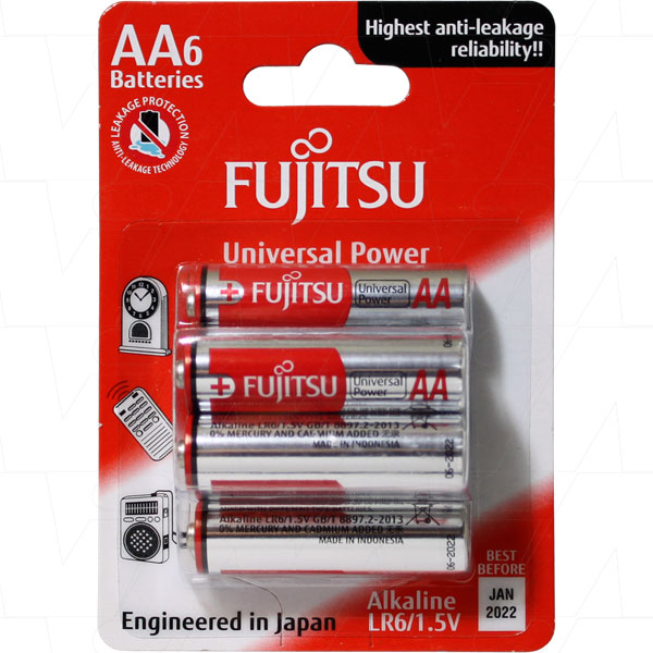 Fujitsu LR6(6B)FU - Fujitsu Universal Power LR6 AA size alkaline ...
