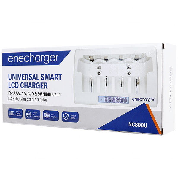 Enecharger NC800U - Enecharger smart LCD battery charger for AAA, AA, C ...