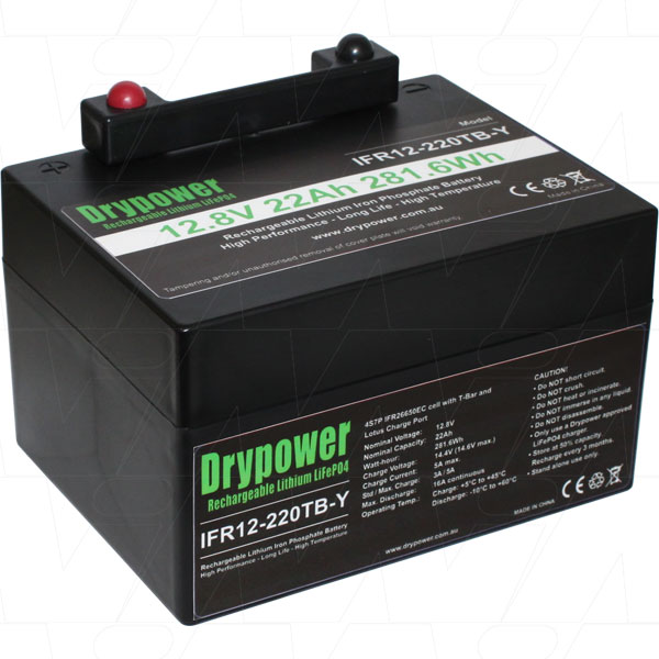 Drypower Drypower - Rechargeable Lithium Golf Buggy Battery - IFR12-220TB-Y