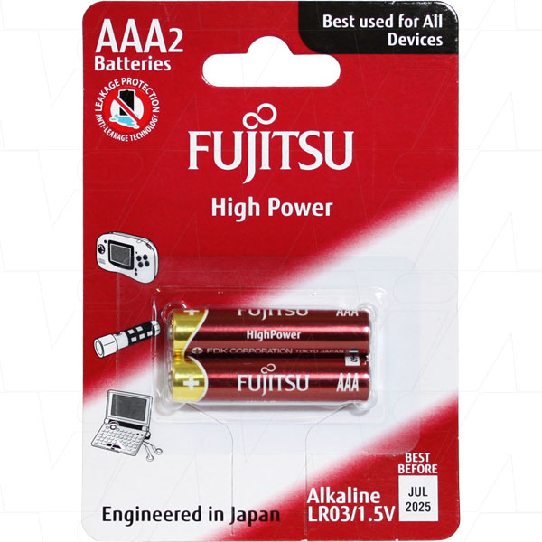 Fujitsu LR03(2B)FH - Fujitsu High Power LR03 AAA size alkaline battery ...
