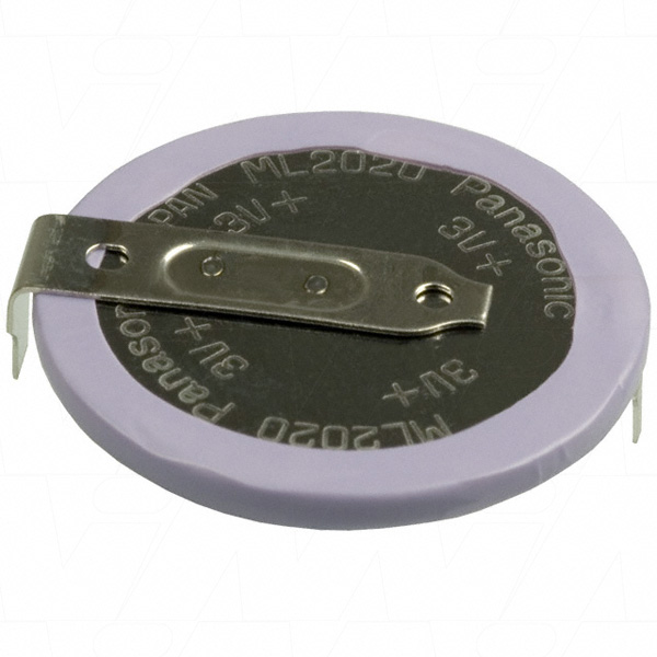 Panasonic ML2020/H1CN - Rechargeable Lithium Battery, Coin Cell with S ...