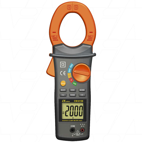 Lutron CM6158 - DCA/ACA Clamp Meter - Smart, 2000A