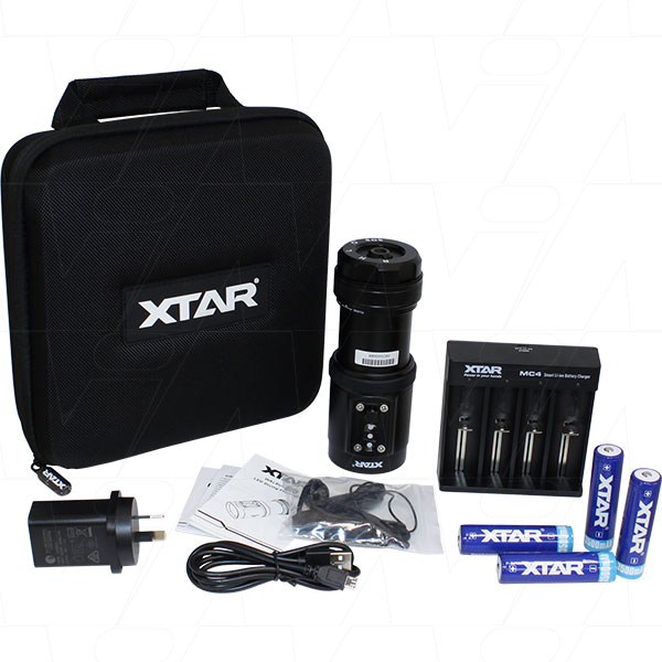 XTAR D08 Set - XTAR D08 2000 lumen professional diving flashlight with ...