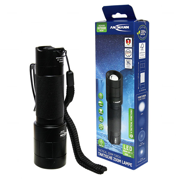 Ansmann 1600-0171 - Ansmann M250F Tactical Focusable 260 Lumen LED ...