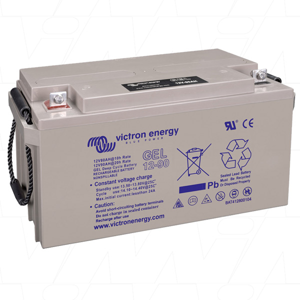 Victron Energy BAT412800104 - 12V 90Ah Sealed Lead Acid Deep Cycle Gel ...