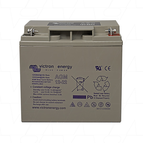 Victron Energy BAT212200084 Victron Energy 12V 22Ah (20HR) Cyclic AGM ...