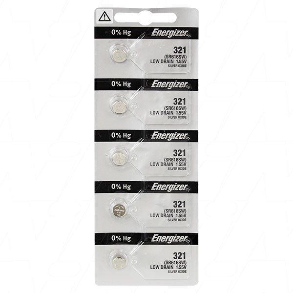 Energizer 321TZ-BP5 - Energizer 1.55V 15mAh Silver Oxide Watch Battery ...
