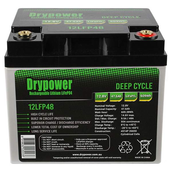Drypower 12LFP48 - Drypower 12.8V 47.6Ah Lithium Iron Phosphate ...