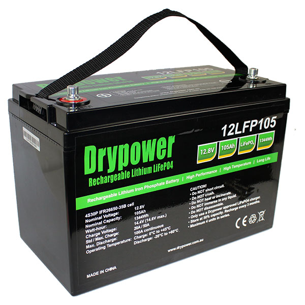 Drypower 12LFP105 Drypower 12.8V 105Ah Lithium Iron Phosphate (LiFePO4 ...