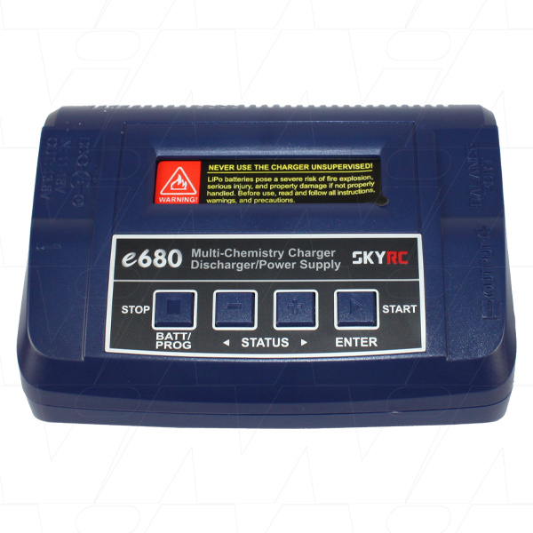 SkyRC e680 - SkyRC AC/DC multi chemistry 80W balance charger / discharger / power supply