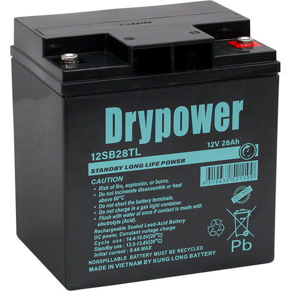 Drypower 12SB28TL - Drypower 12V 28Ah Long Life Standby AGM Battery - 6 ...