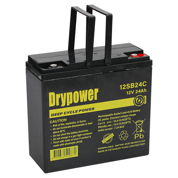 Drypower 12SB24C - Drypower 12V 24Ah SLA AGM deep cycle power battery