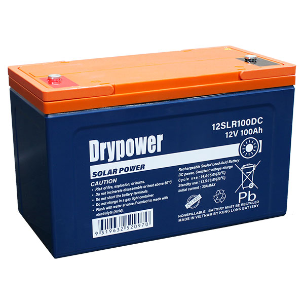 Drypower 12SLR100DC 12V 100Ah Lead Carbon AGM Solar Power battery