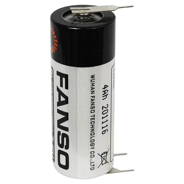 Fanso ER18505H-3PF Fanso A size 3.6V 4000mAh Lithium Thionyl Chloride ...