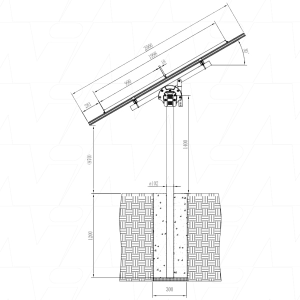 ER-PM2/A Clenergy Ezrack Postmount 2-A KIT Solar Panel Mounting System ...