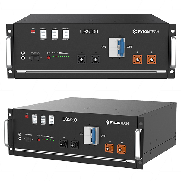 Pylontech US5000-B Rack mount LiFePO4 battery 48V 100Ah 4800Wh 4RU