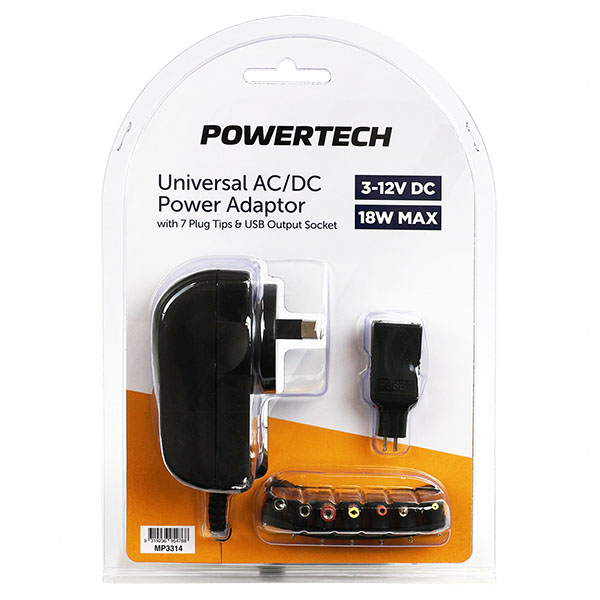 Powertech MP3314 3-12VDC 1.5A Multi-Voltage Switchmode Power Supply ...
