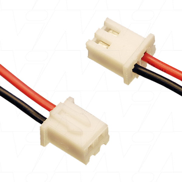 Enepower CE084AEXT - JST Assy XHP-2, 26 AWG, Black & Red 220mm leads, Blunt cut