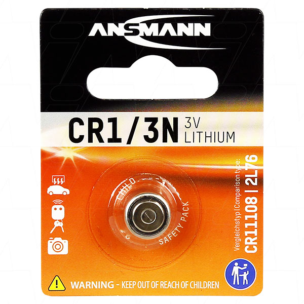 Ansmann CR1/3N-BP1(A) - 1516-0097 Ansmann CR1/3N Lithium Battery ...