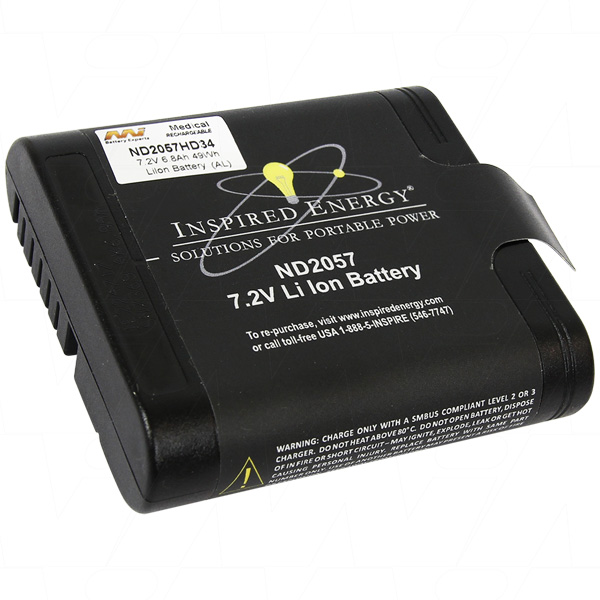 Inspired Energy ND2057HD34 7.2V 6.8Ah 49Wh smart battery with 8A max