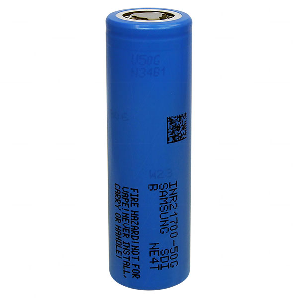 Samsung INR21700-50G 3.6V 21700 size 4900mAh cylindrical High-Temp LiIon Cell 14.7A Max Cont ...