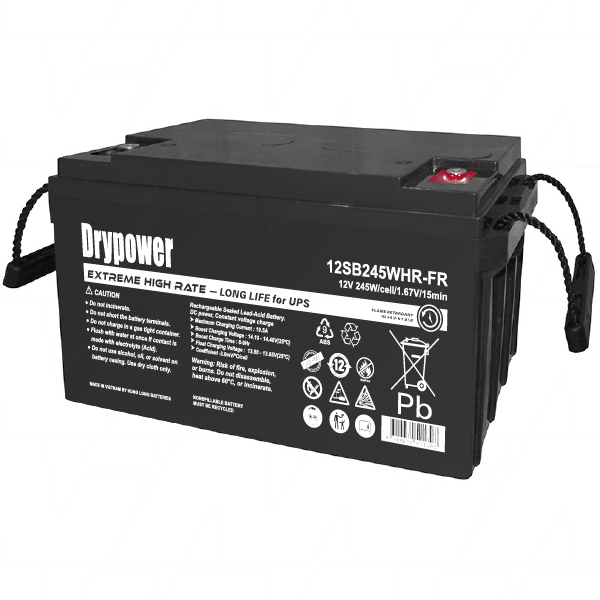 Drypower 12SB245WHR-FR Drypower 12V 65Ah 245W/Cell (15min) EXTREME High ...