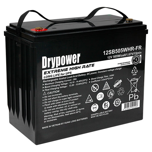 Drypower 12SB505WHR-FR Drypower 12V 130Ah 505W/Cell (15min) EXTREME ...