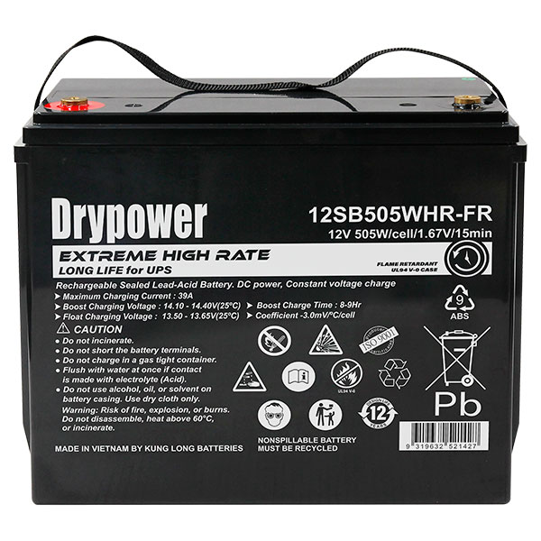 Drypower 12SB505WHR-FR Drypower 12V 130Ah 505W/Cell (15min) EXTREME ...