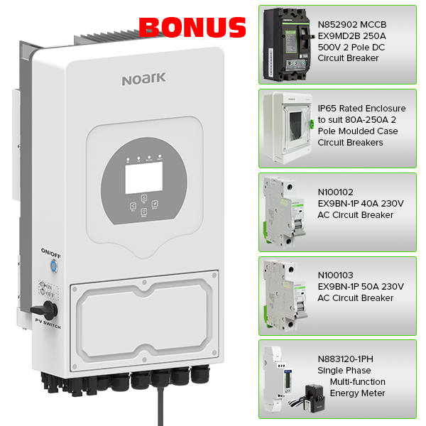 Noark Inverters EX9N-DH-8KS-AU BONUS Noark SION Single Phase Hybrid ...