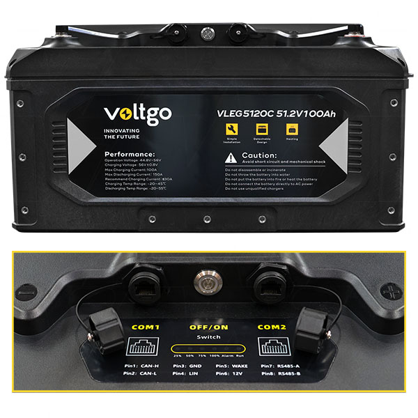 VoltGo VLEG5120A 51.2V 100Ah Lithium Golf Cart Battery