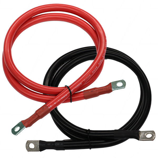 VoltGo VLCABLES-1M 1 metre 2AWG Red & Black Linking Cables