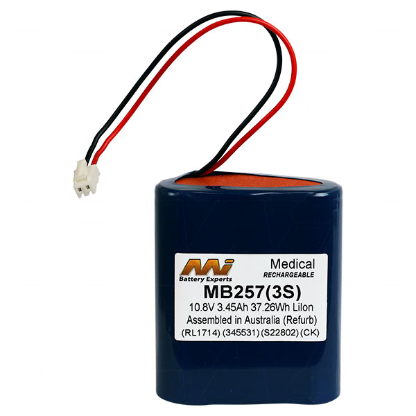 MI Battery Experts MB254 Medical Battery Refurbishment for Bionet BM5