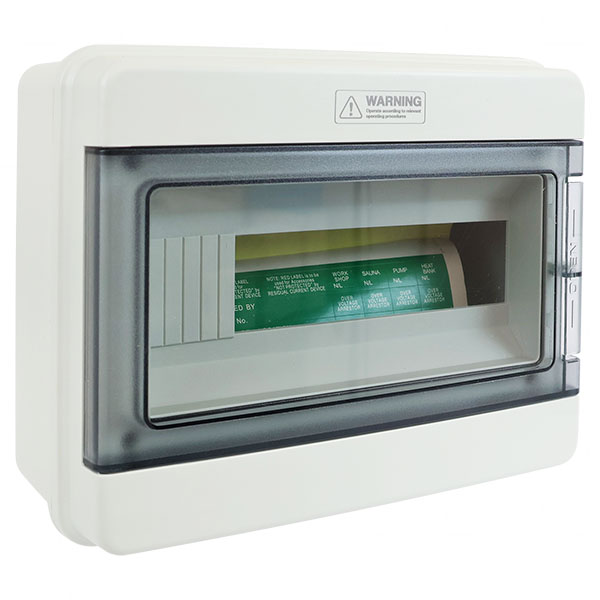 MS-12P Enepower IP65 Rated 12 Pole Surface Mount Load Centre Enclosure