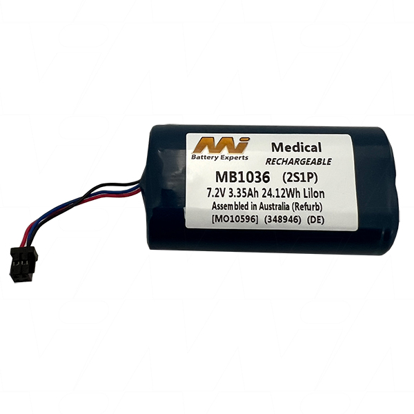 MI Battery Experts MB1036 battery refurbish for Designs for Vision LED