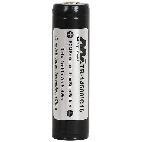 MI Battery Experts TB-14500IC15-BP1 Protected 14500 LiIon Battery