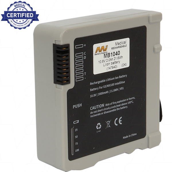 MI Battery Experts MB1040 Battery for Philips Intellivue X30 & MX100
