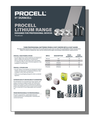 Procell Batteries Catalogues & Brochures
